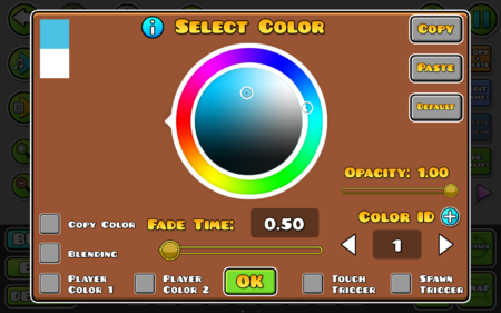 Color trigger - Geometry Dash Editor Wiki